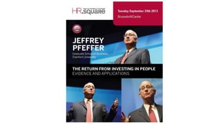The Return From Investing in People -- Jeffrey Pfeffer | PPT