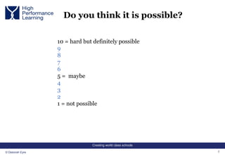 High performance-learning-how-to-become-a-world-class-school | PPT