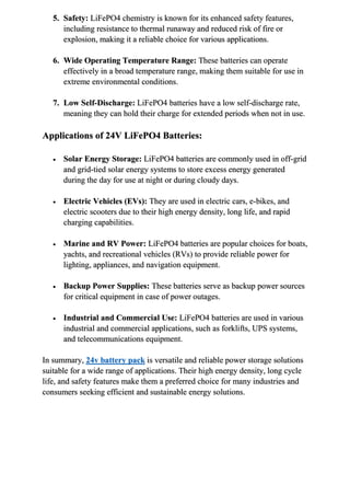 High-Performance 24V LiFePO4 Battery Pack Kit with Smart BMS | PDF ...