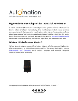 High-Performance Adapters for Industrial Automation.pdf