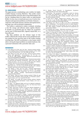 High performance extreme learning machines a complete toolbox for big data applications 1 | PDF