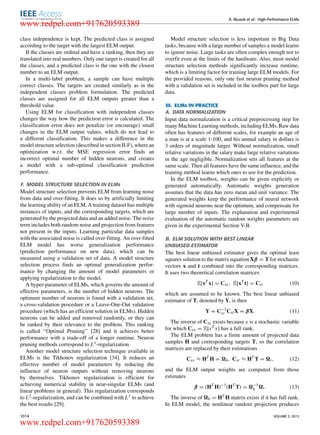 High performance extreme learning machines a complete toolbox for big ...