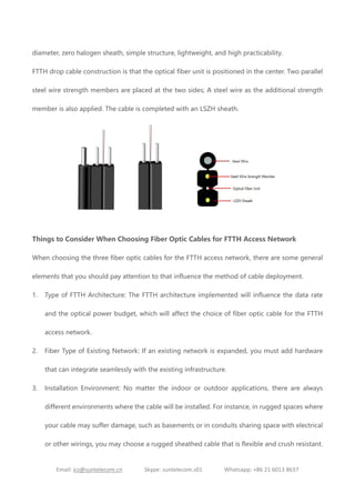High-Performance Fiber Optic Cables for the FTTH Access Network ...