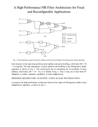 High performance pipelined architecture of elliptic curve scalar ...