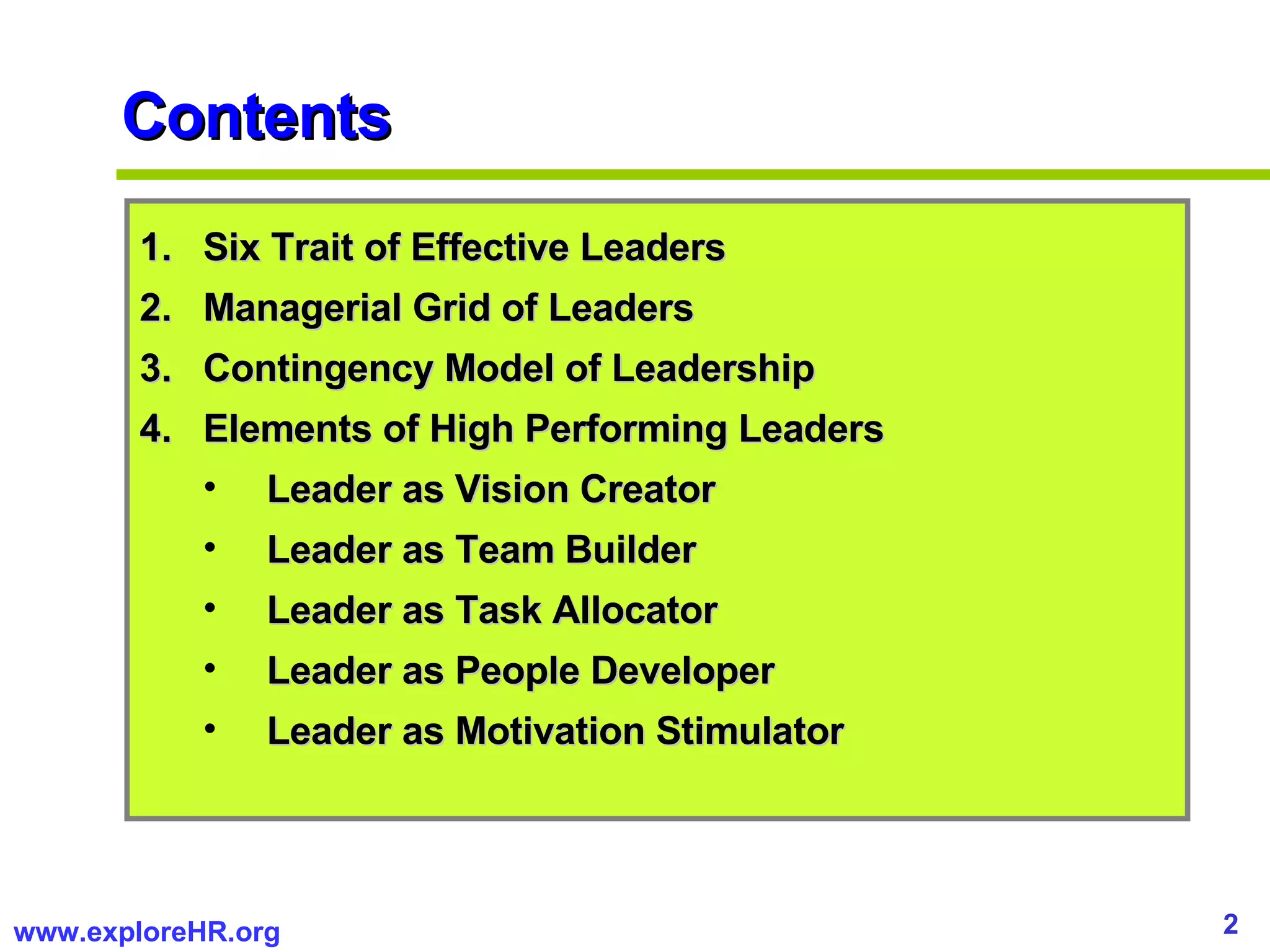 High Performing Leadership | PPT