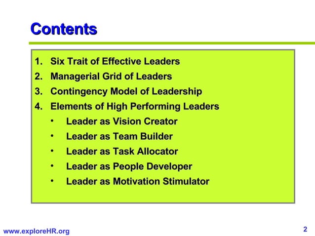 High Performing Leadership | PPT | Executive Leadership & Management ...