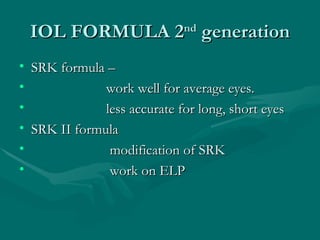 High Precision Biometry | PPT | Eye and Vision Conditions | Diseases ...