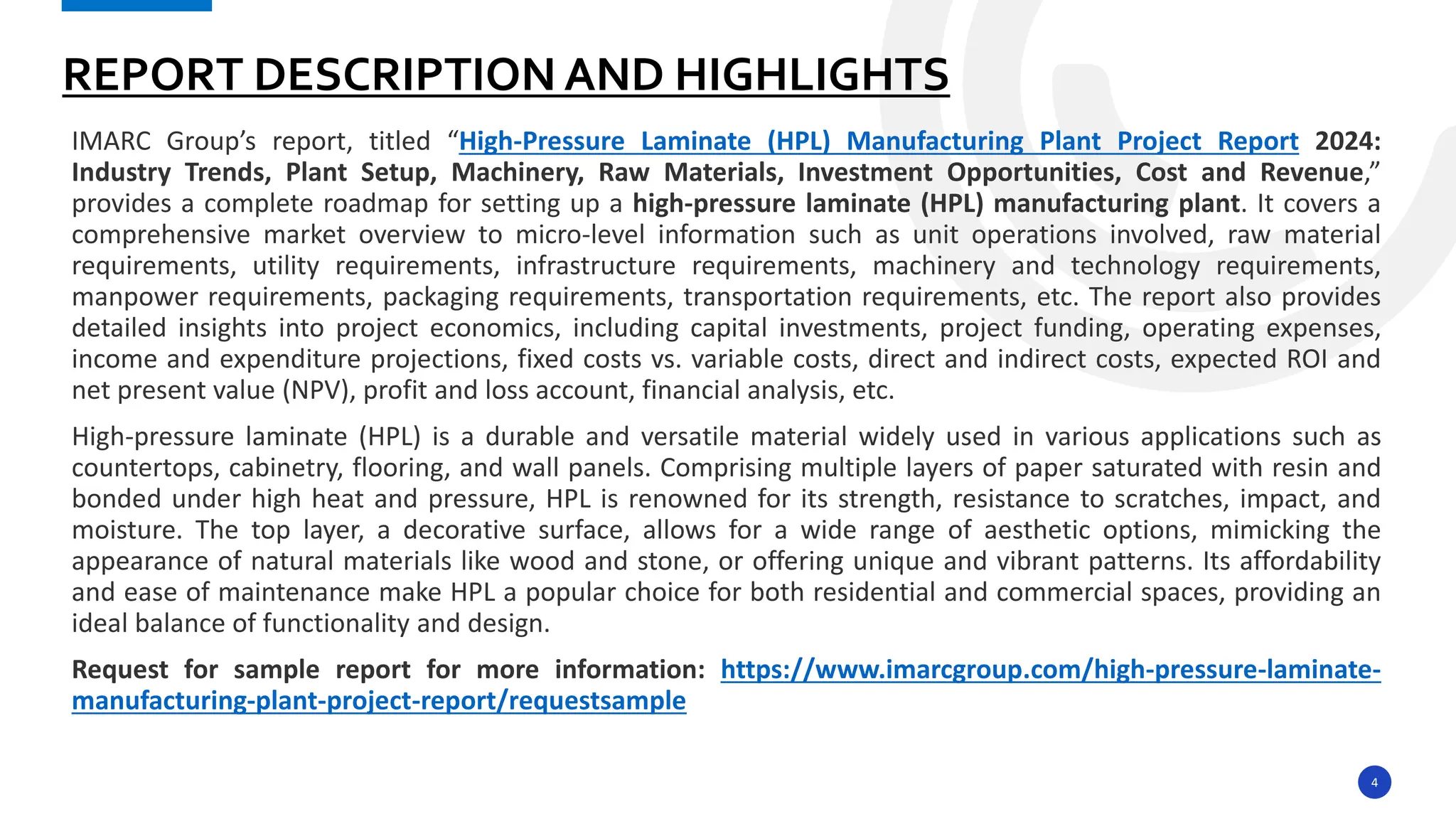 Setting Up a High-Pressure Laminate (HPL) Manufacturing Unit | PPTX