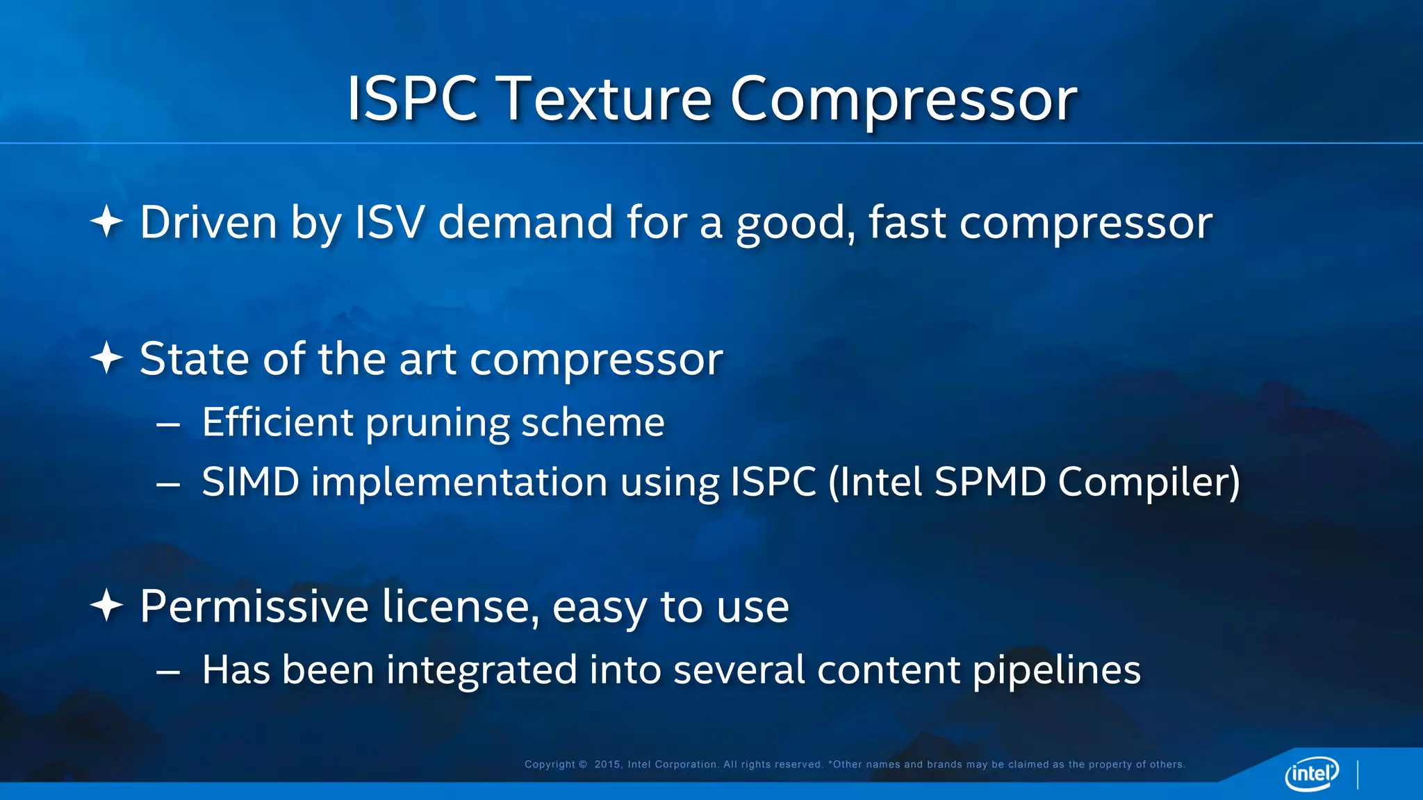 How to create a high quality, fast texture compressor using ISPC | PDF