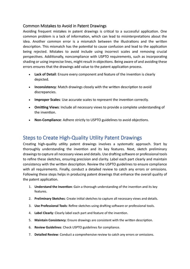 High-Quality Utility Patent Drawings for USPTO Approval | InventionIP | PDF