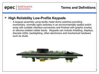 High Reliability Keypad Design and Assembly | PPT