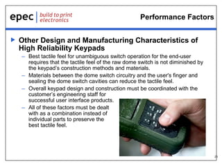 High Reliability Keypad Design and Assembly | PPT
