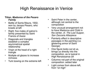High Renaissance In Venice | PPT