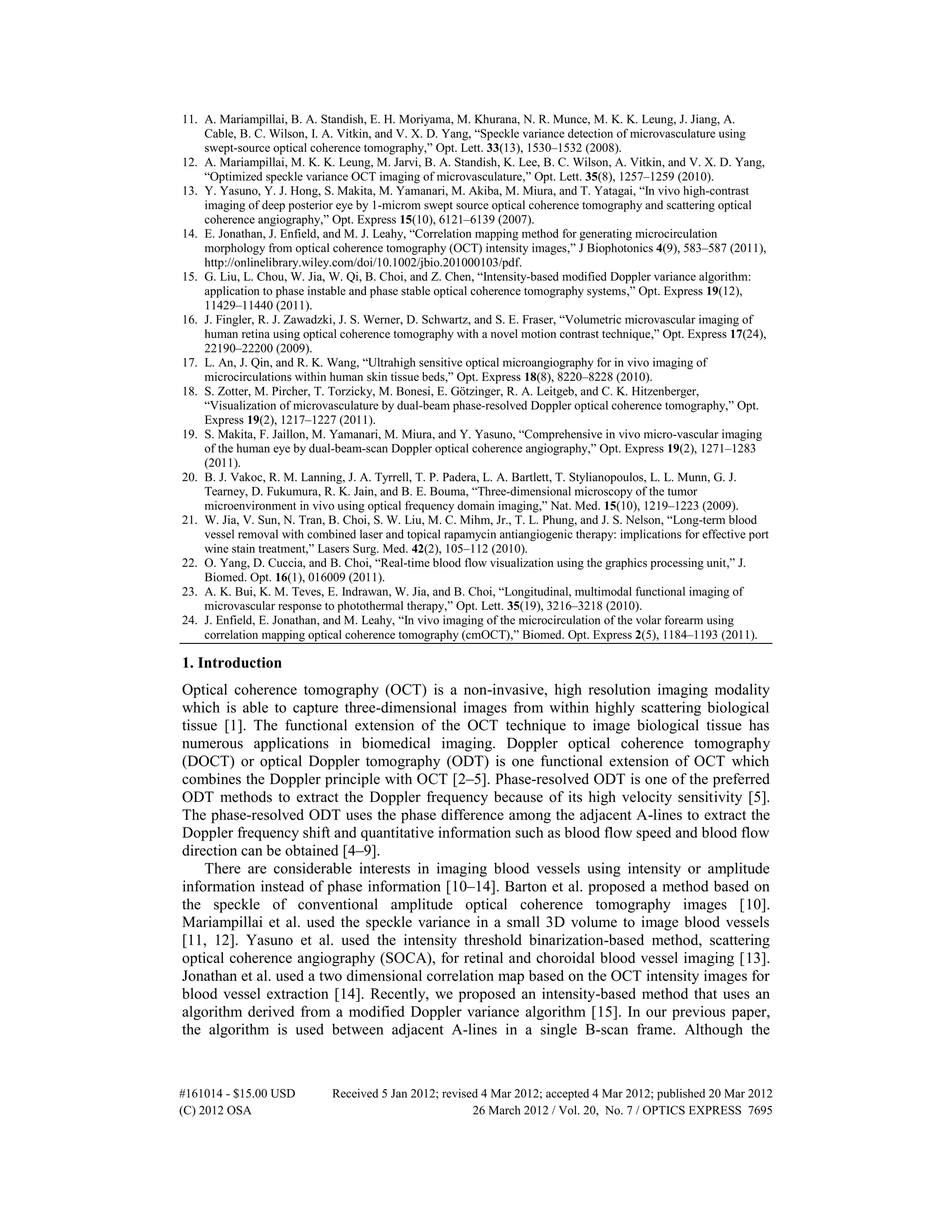 High resolution imaging of microvasculature | PDF | Physics | Science