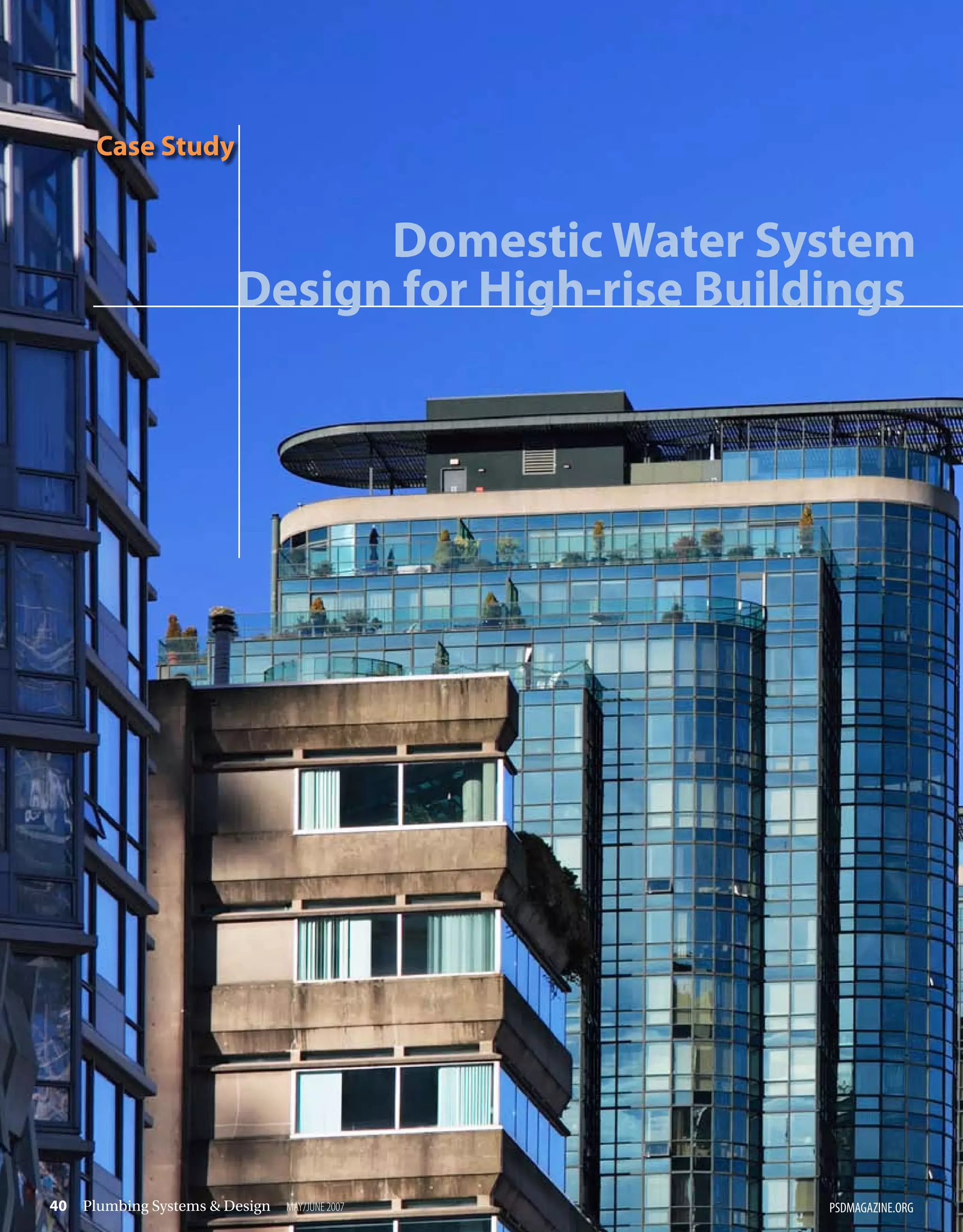High rise plumbing design by aspe | PDF
