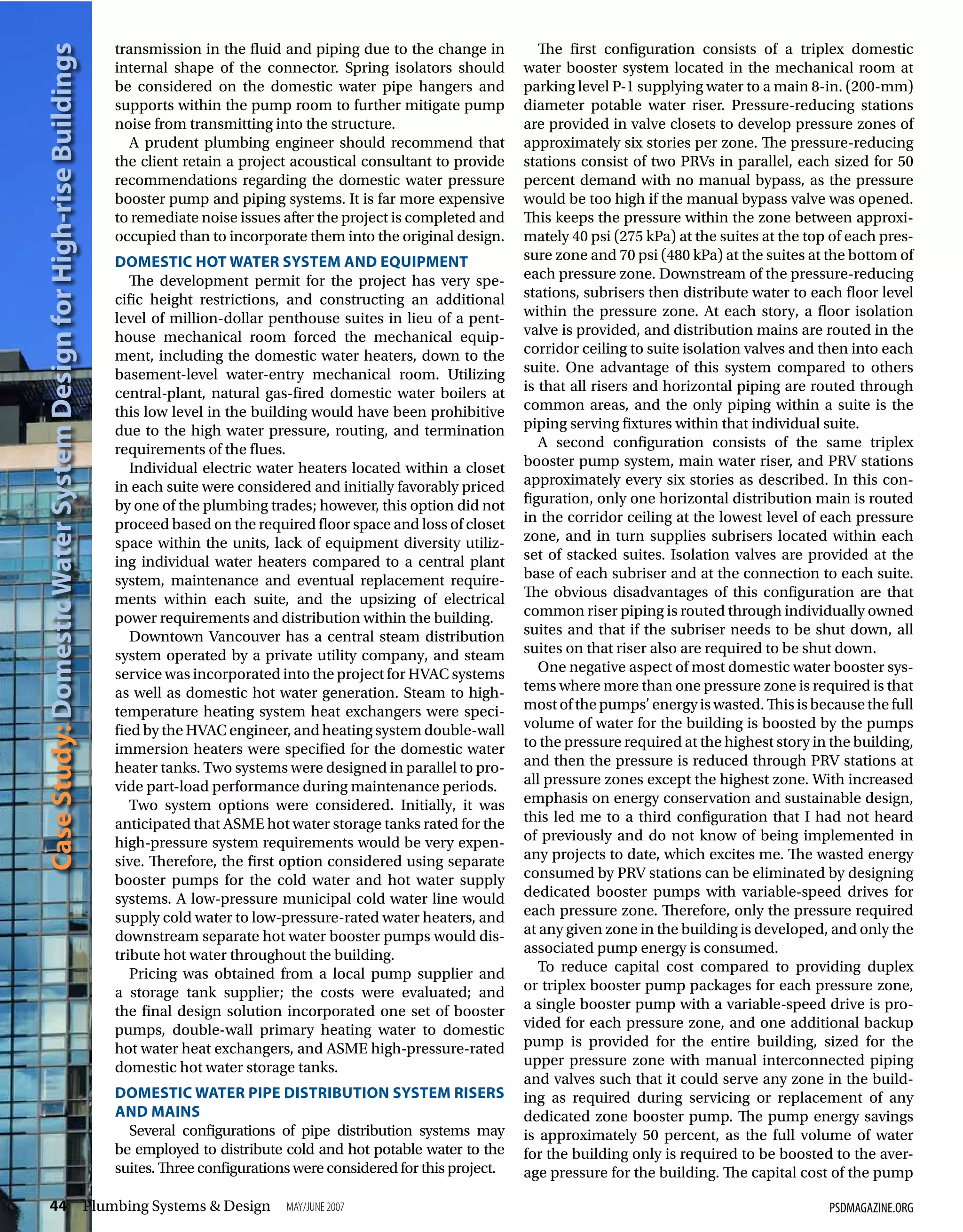 High rise plumbing design by aspe | PDF