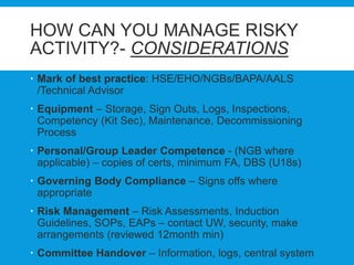 HIGH-Risk-Sport-and-Society-Health-and-safety-session.ppt | Free Download