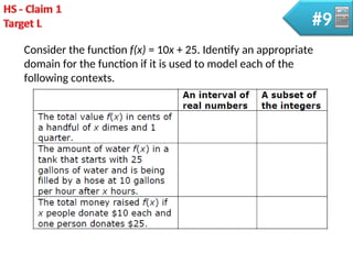 SBAC Claim 1 Target L - High School Math | PPT