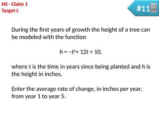 SBAC Claim 1 Target L - High School Math | PPT