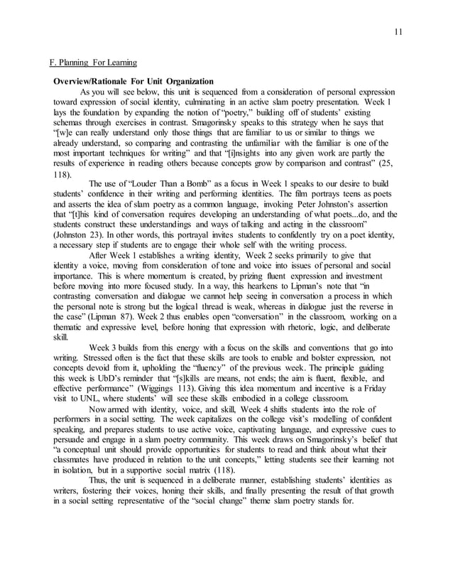 High school-unit-slam-poetry | DOCX | Secondary Education | Education