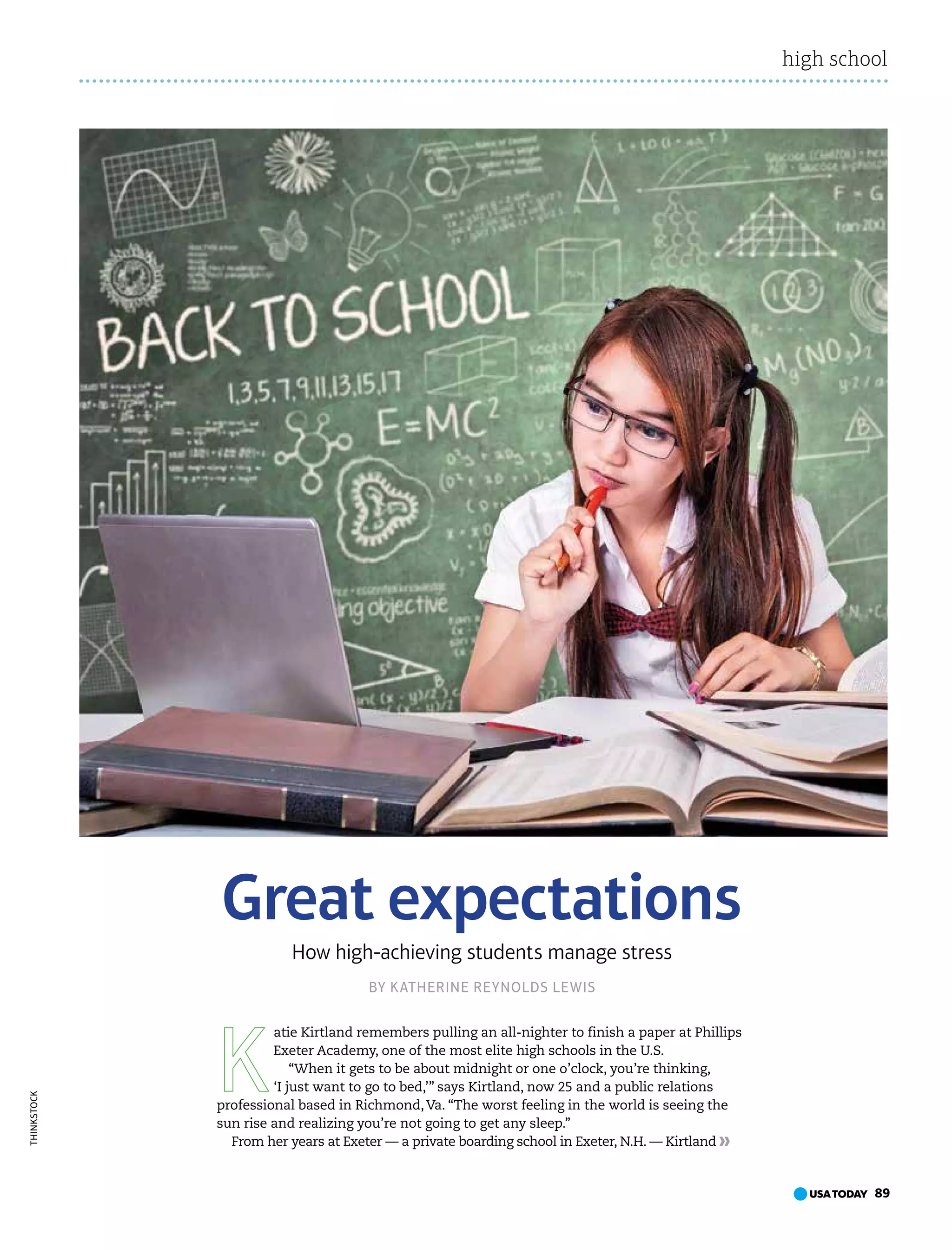 High school pressure USA Today's Back to School magazine August 2015 | PDF
