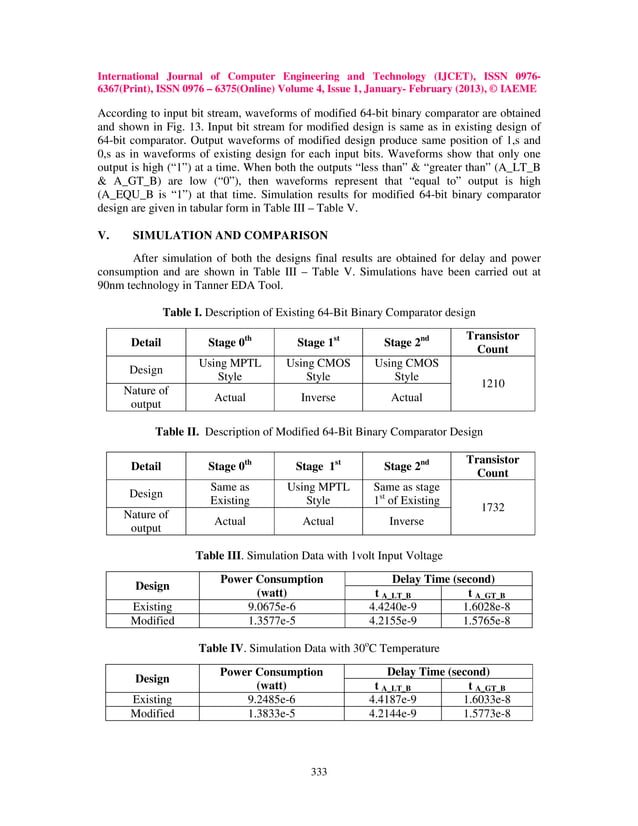 High speed 64-bit binary comparator using new approach | PDF