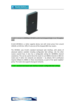 High speed 802.11ac wi-fi routers | DOCX | Internet of Things | Internet