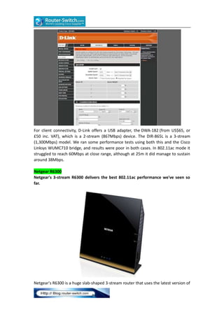 High speed 802.11ac wi-fi routers | DOCX | Internet of Things | Internet