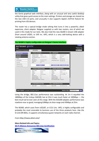 High speed 802.11ac wi-fi routers | DOCX | Internet of Things | Internet