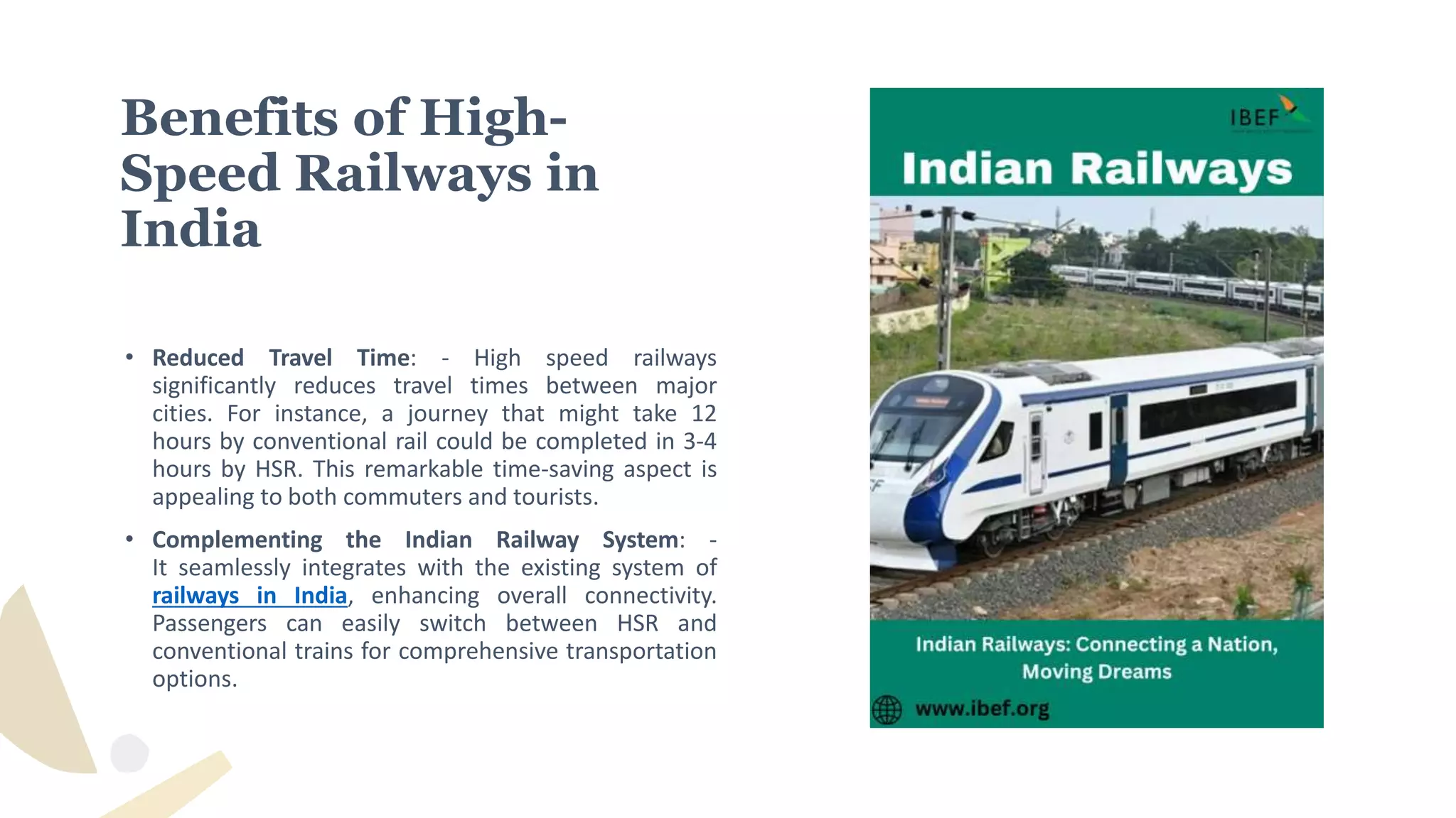 High-Speed Rail in India - A Game-Changer for Transportation | PPTX