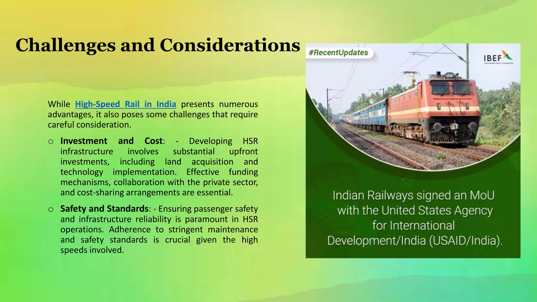 High-Speed Rail in India - A Game-Changer for Transportation | PPTX
