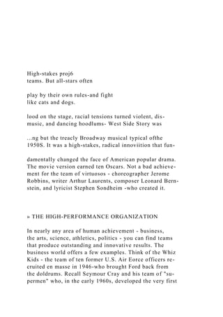 High-stakes proj6teams. But all-stars oftenplay by t.docx