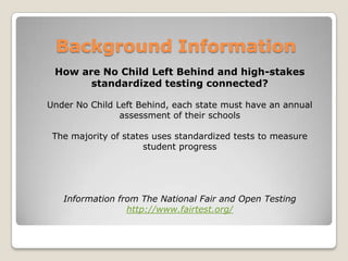 High Stakes Standardized Testing | PPTX