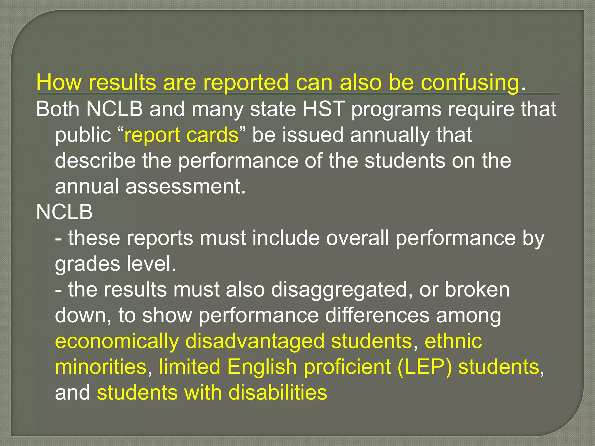 High stakes testing | PPTX