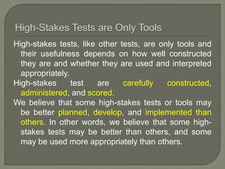 High stakes testing | PPTX
