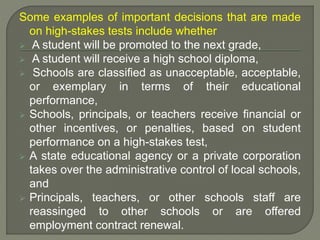High stakes testing | PPTX