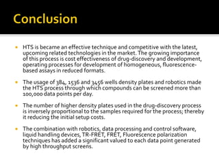 Back Rapid lead compounds discovery through high-throughput screening | PPT