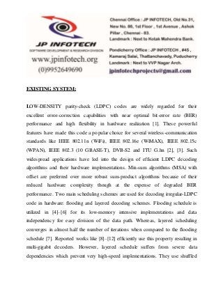 High throughput ldpc-decoder architecture using efficient comparison techniques & dynamic multi ...