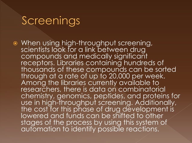 High-Throughput Screening Speeds Up Drug Development Process | PPT