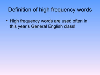 High%20frequency%20words[1] | PPT