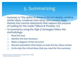 High 5! reading comprehension strategies | PDF