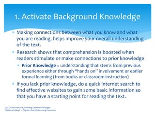 High 5! reading comprehension strategies | PDF