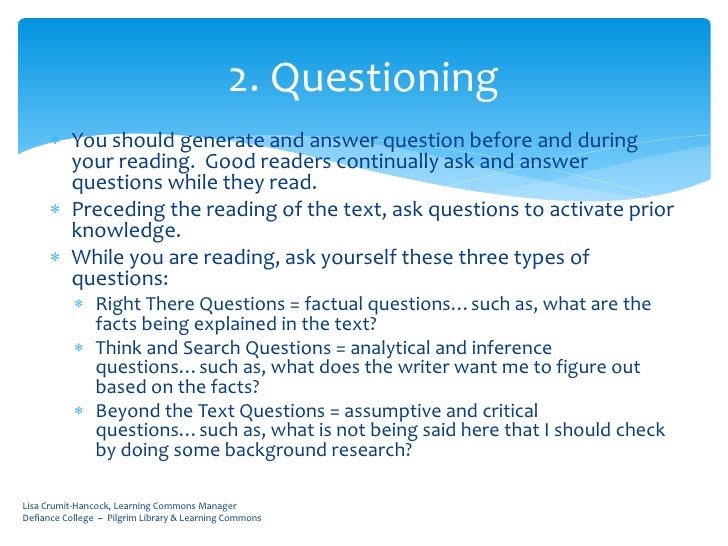 High 5 Reading Comprehension Strategies High 5 Reading Comprehension Strategies