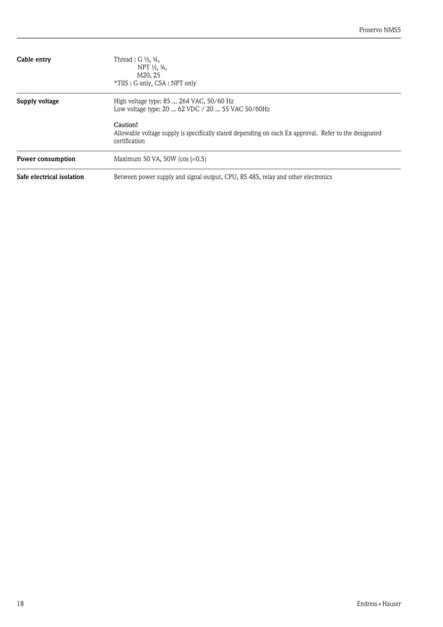 High accuracy liquid level measurement-Proservo NMS5 | PDF