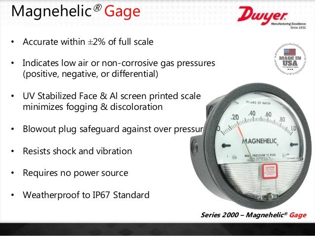High Accuracy Magnehelic® Low Differential Pressure Gage