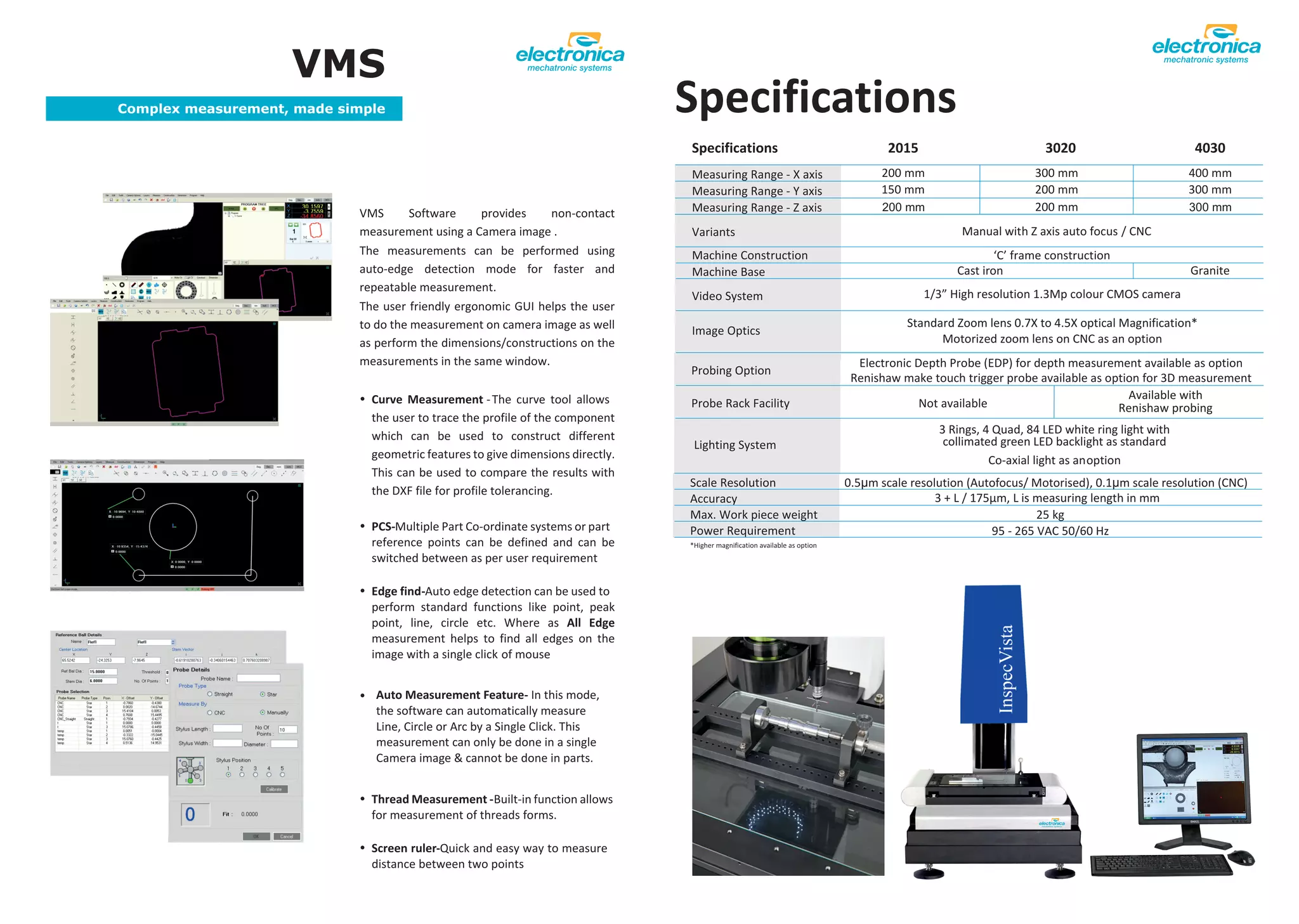 High accuracy vision measuring machine by ems | PDF