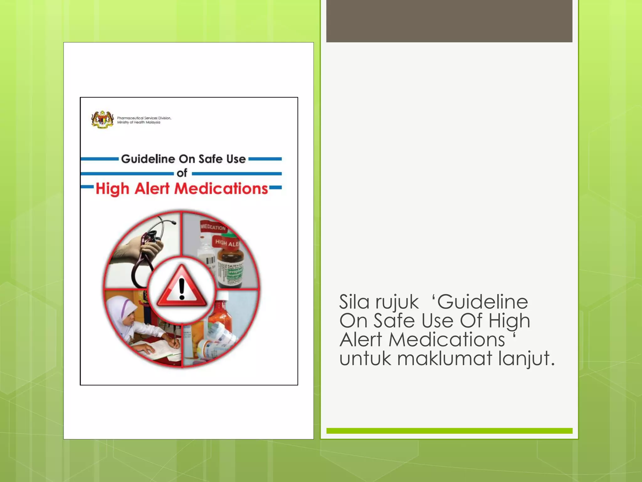 High alert medication | PDF