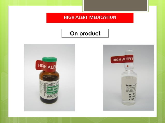 High alert medication | PDF | Illegal Drugs, Tobacco, eCigarettes ...