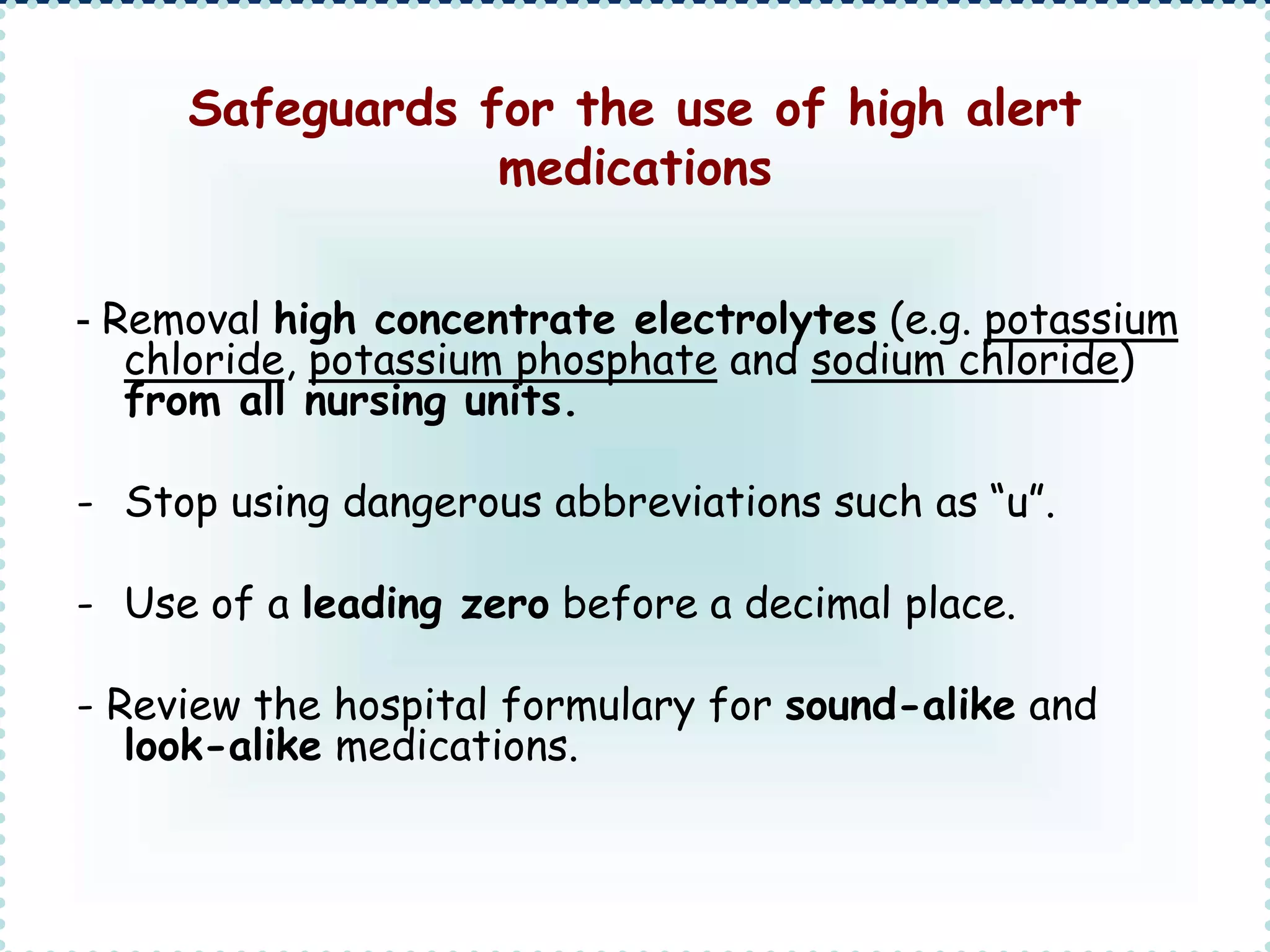 High alert medication | PPTX