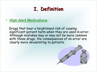 High alert medication | PPTX